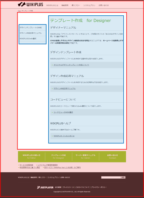 WIKIPLUS - テンプレート作成